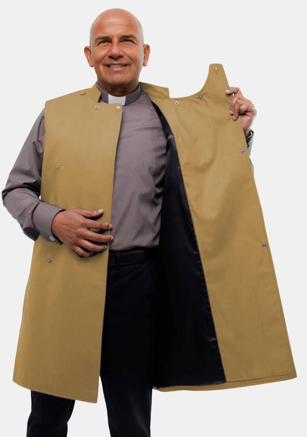 Gold Clerical Apron Featuring Full-Cut and 3/4 Length – eClergys