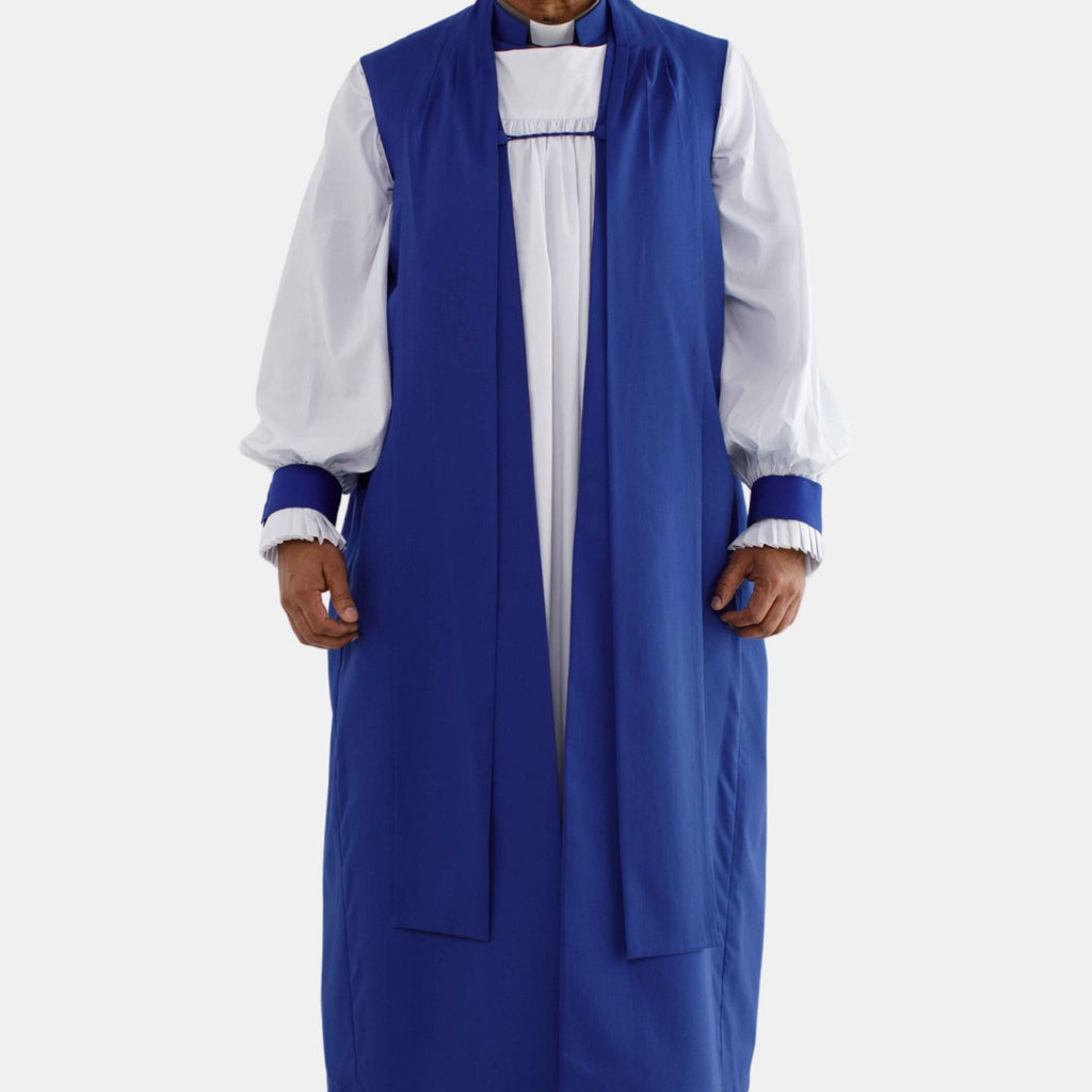 Royal Blue Men's Chimere and Rochet Set with Round Neck Yoke – eClergys