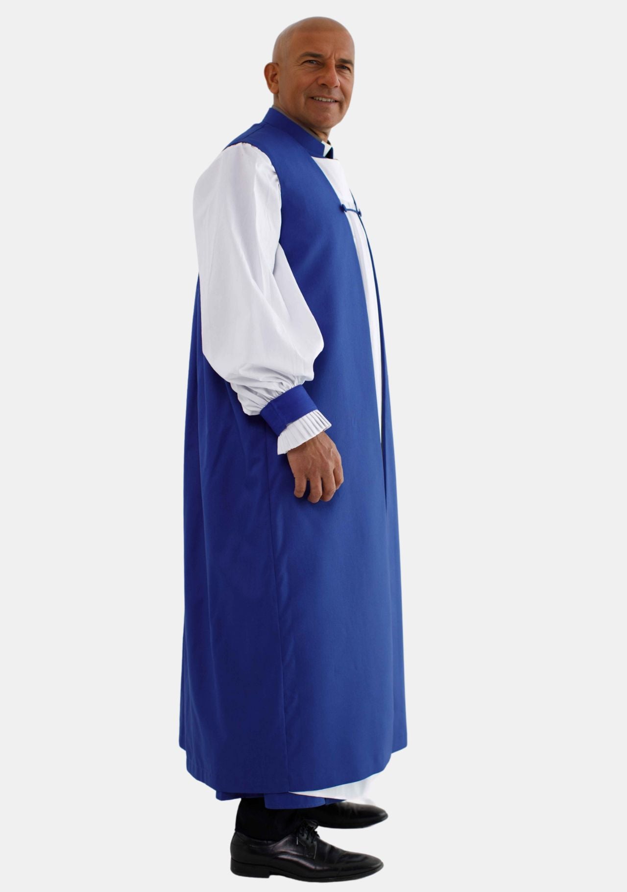 Royal Blue Men's Chimere and Rochet Set with Round Neck Yoke – eClergys