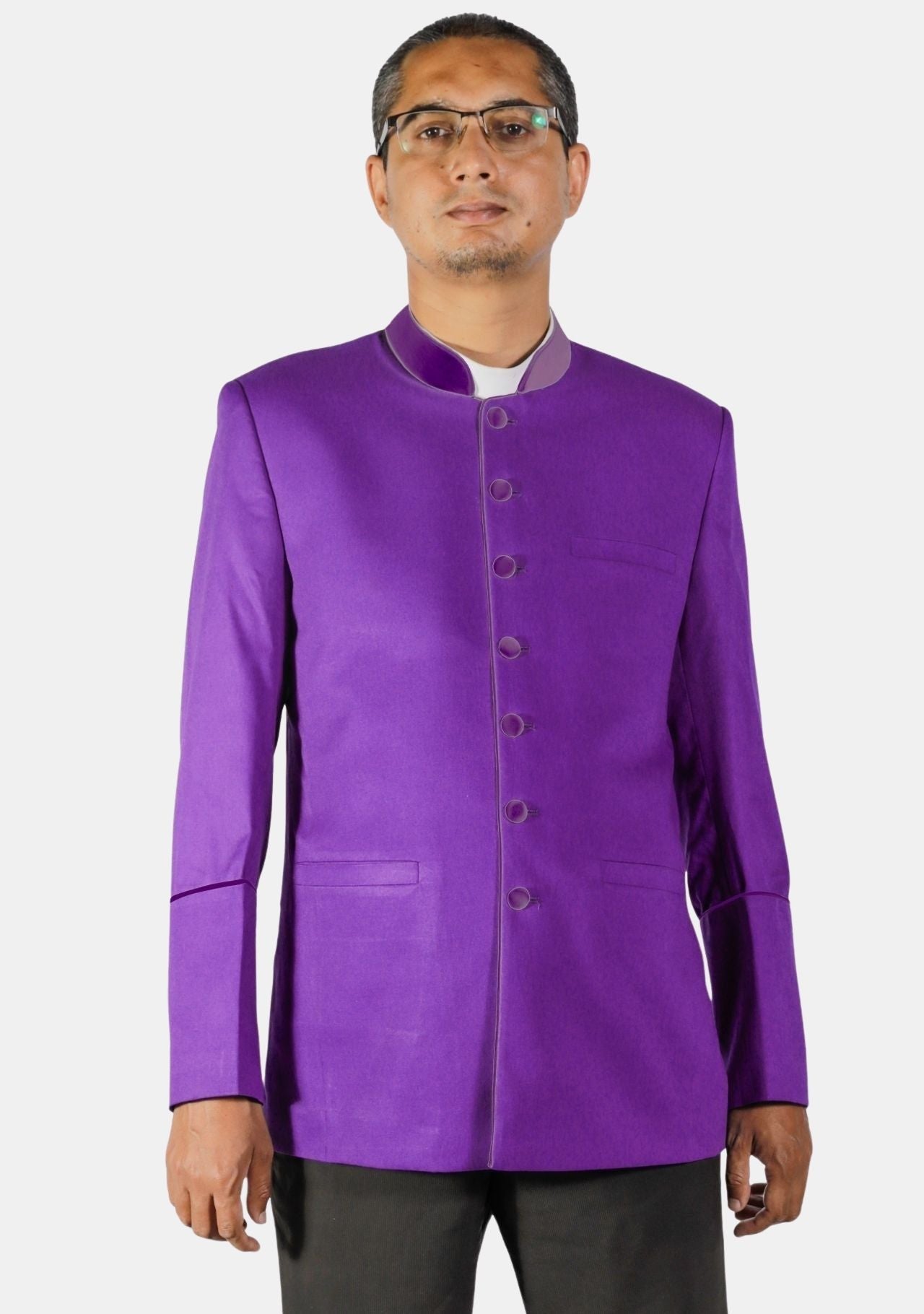 Impressive Grace Pastor Purple Jacket for men | eClergys™