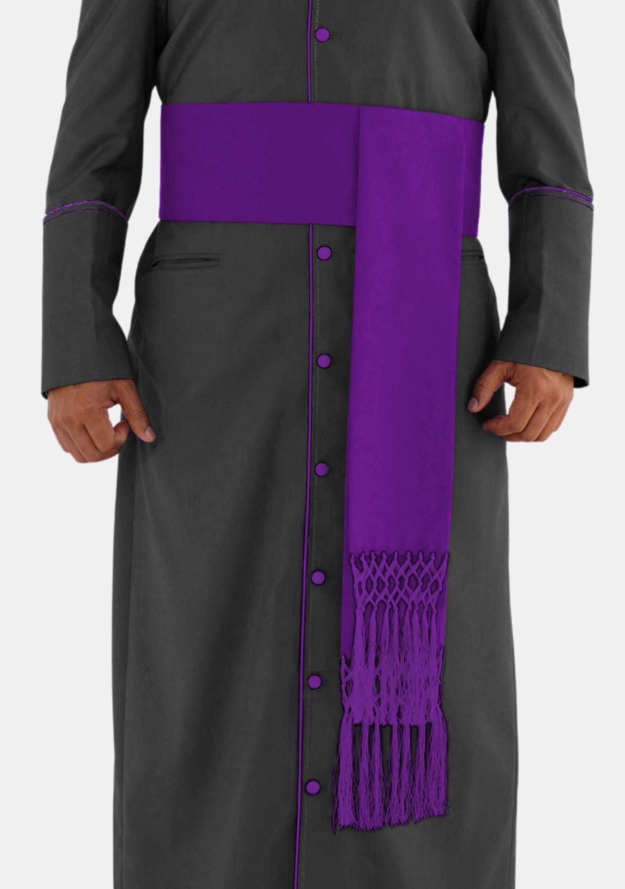 Refined Purple Cincture Bands with Hand-Knotted Fringes – eClergys