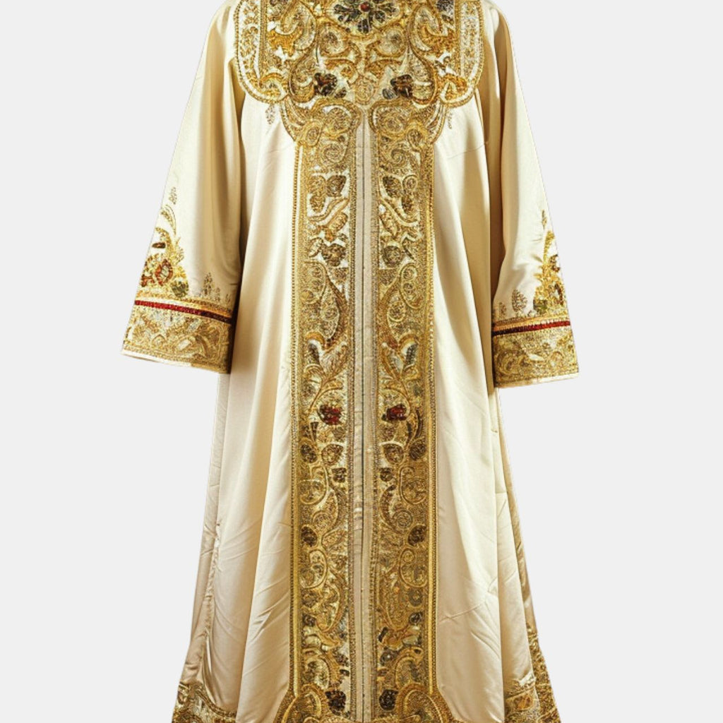 Designer Clergy Robe for Women with Shiny Gold Details – eClergys