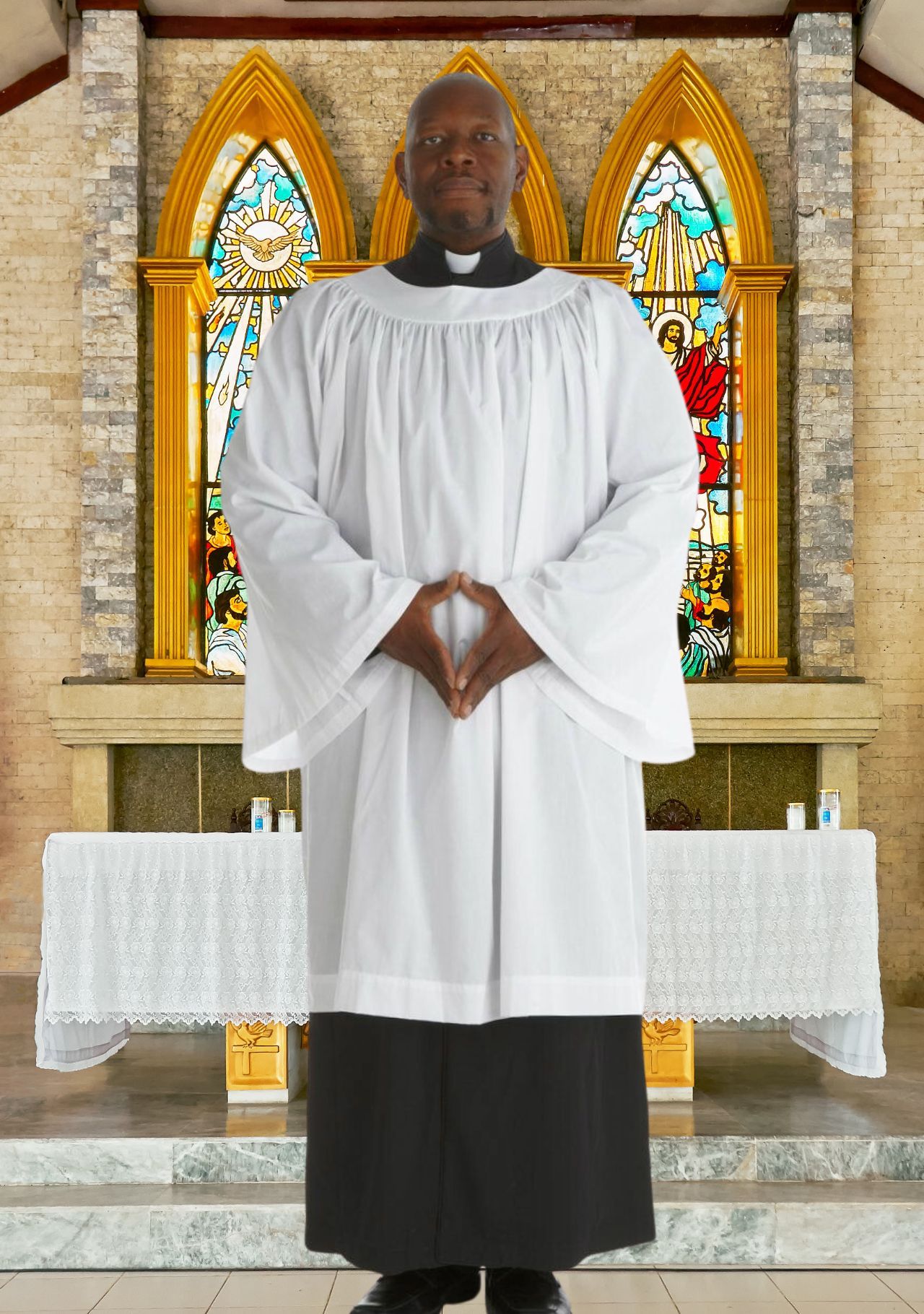 Anglican Surplice Stylish Full Cut with Rounded Sleeves – eClergys