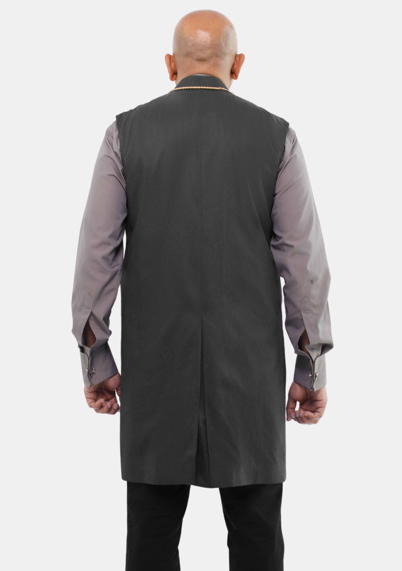 Clergy Balck Apron with Two Black Fabric Shoulder Buttons – eClergys