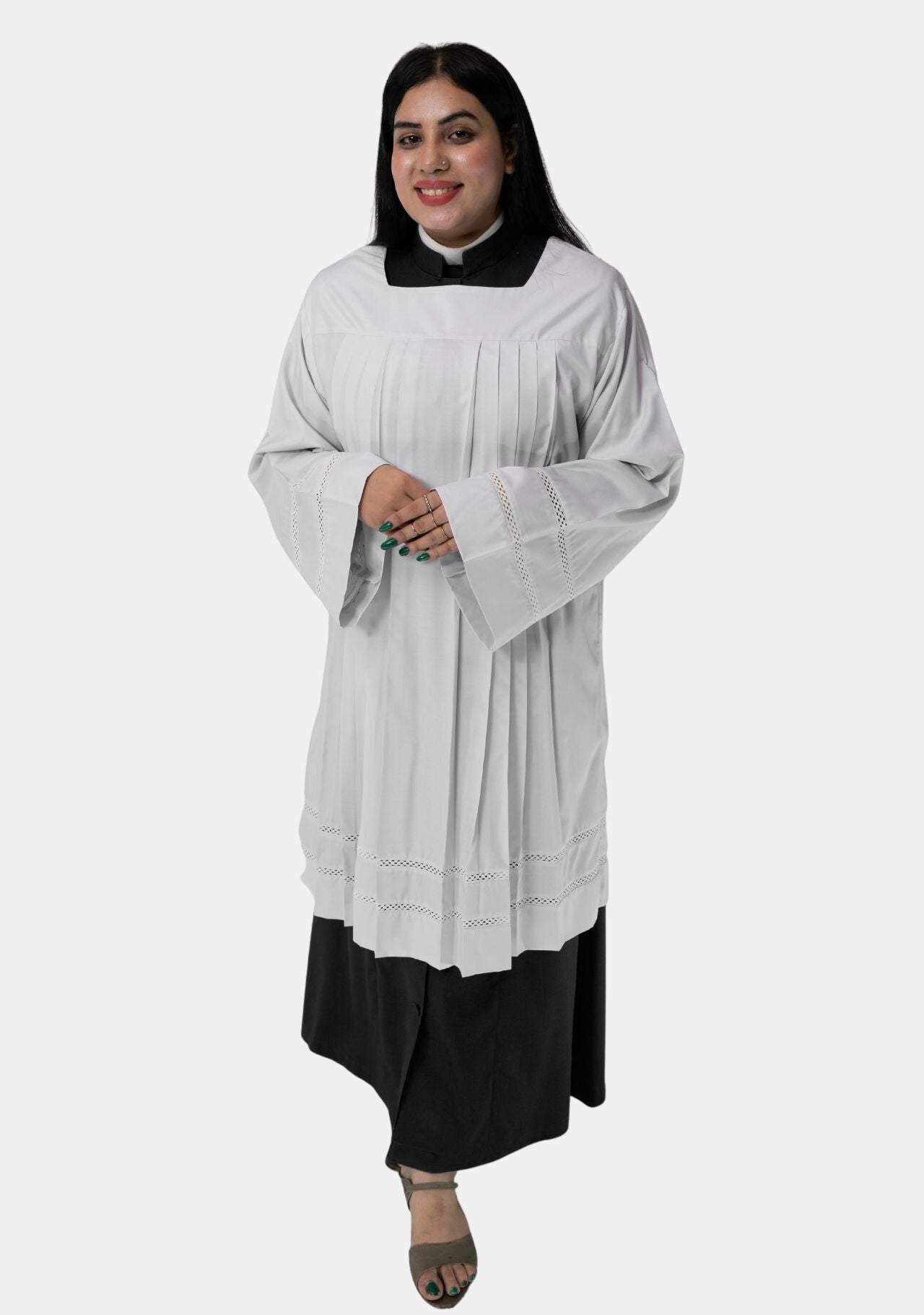 Female Clerical Pleated Surplice with Breathable Fabric – eClergys