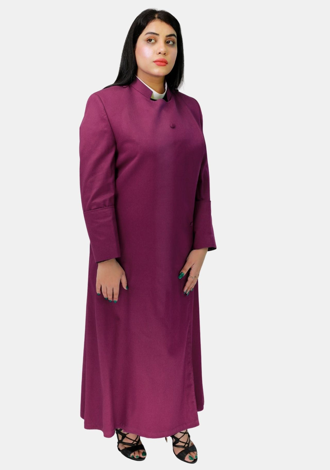 Polished Lady Anglican Bishop Cassock – Red Purple | eClergys™