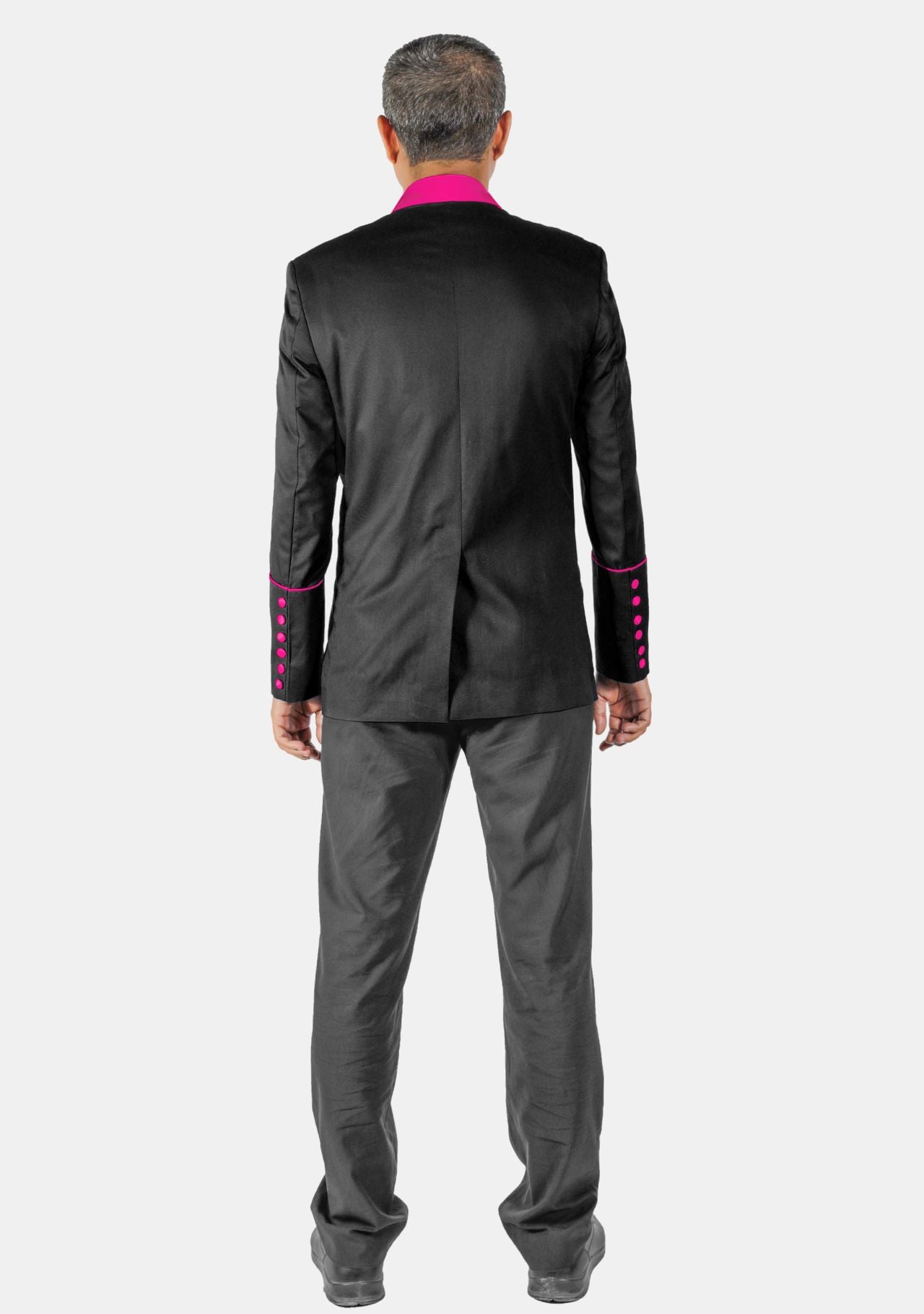 Black Clergy Jacket with 7 Black Front Buttons – eClergys