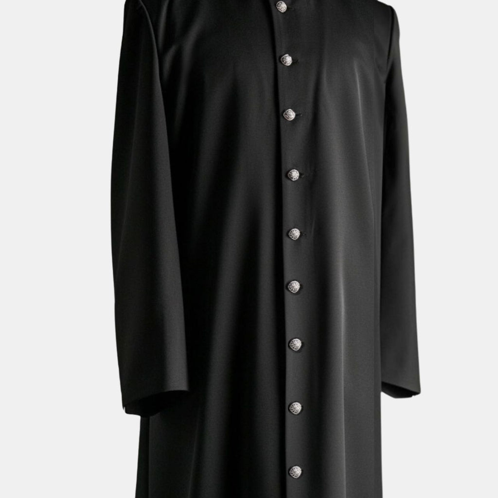 Priest Black Robe With Metal Buttons | eClergys™