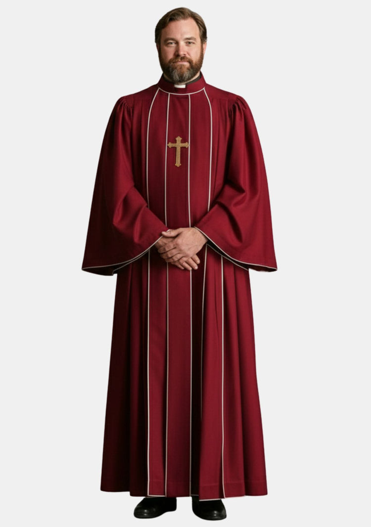 Pilgrims Path Pulpit Robe for Men with Contrast Trim – eClergys