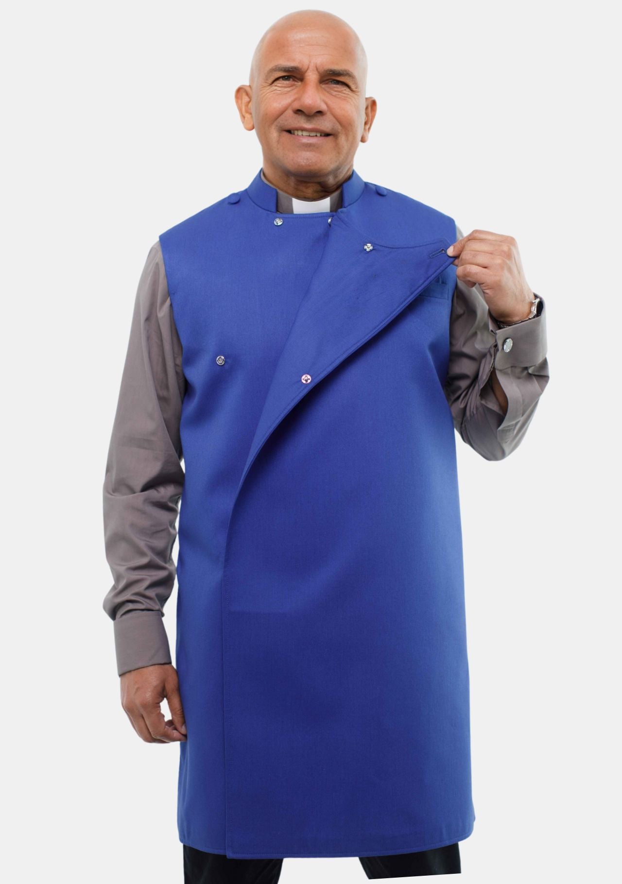 Royal Blue Clergy Apron with 3/4 Length for Ample – eClergys