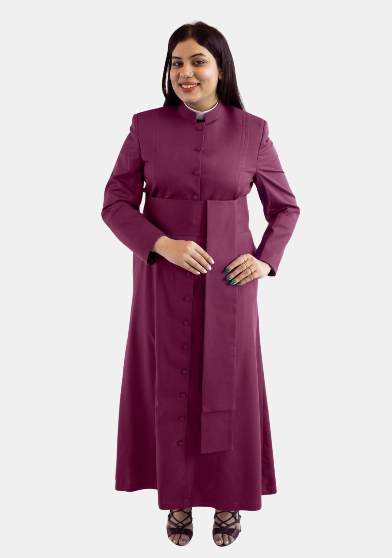 Seraphic Robe for Female Bishop – Red Purple | eClergys™