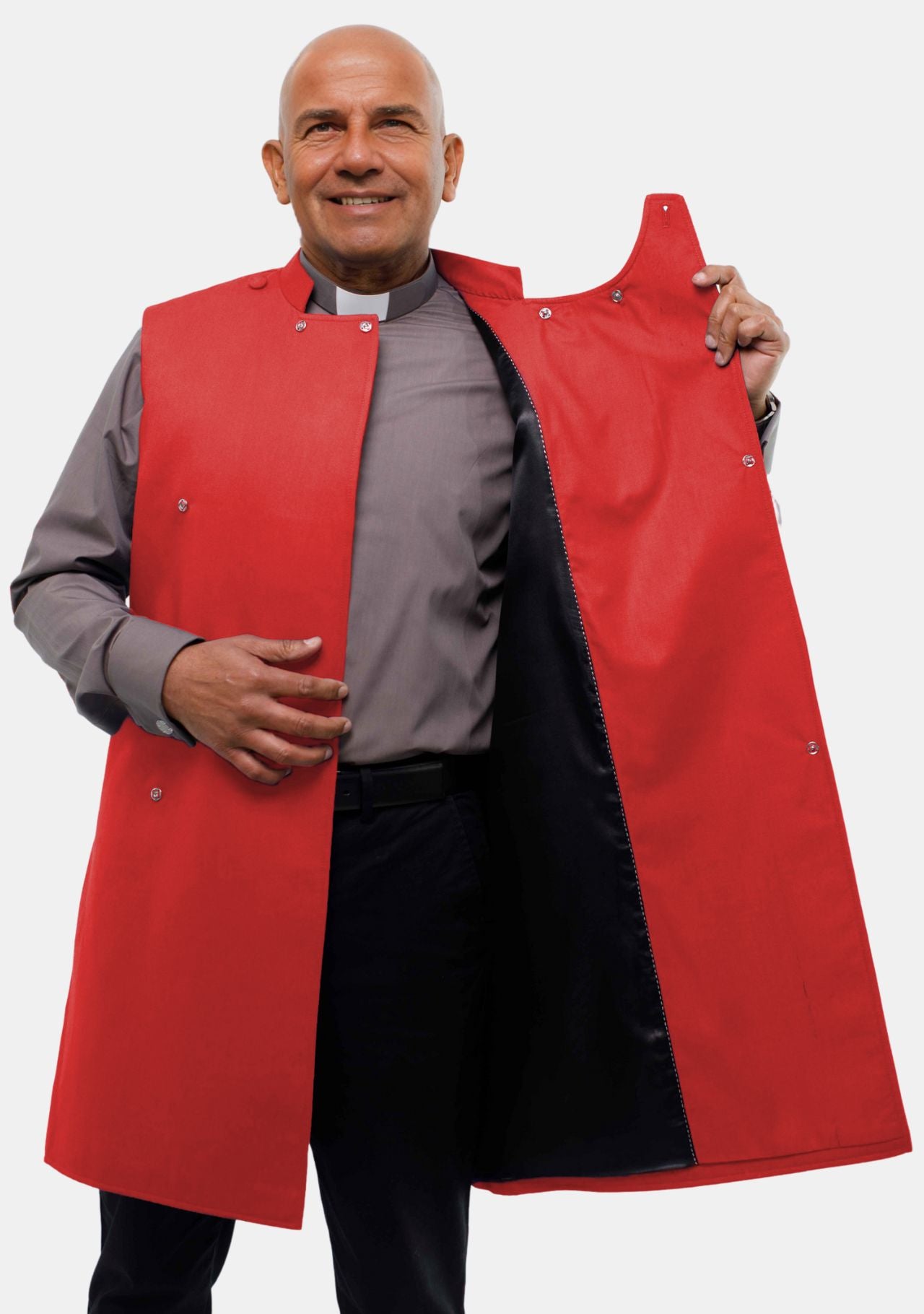 Red Clerical Apron with Anglican Snap Closure – eClergys