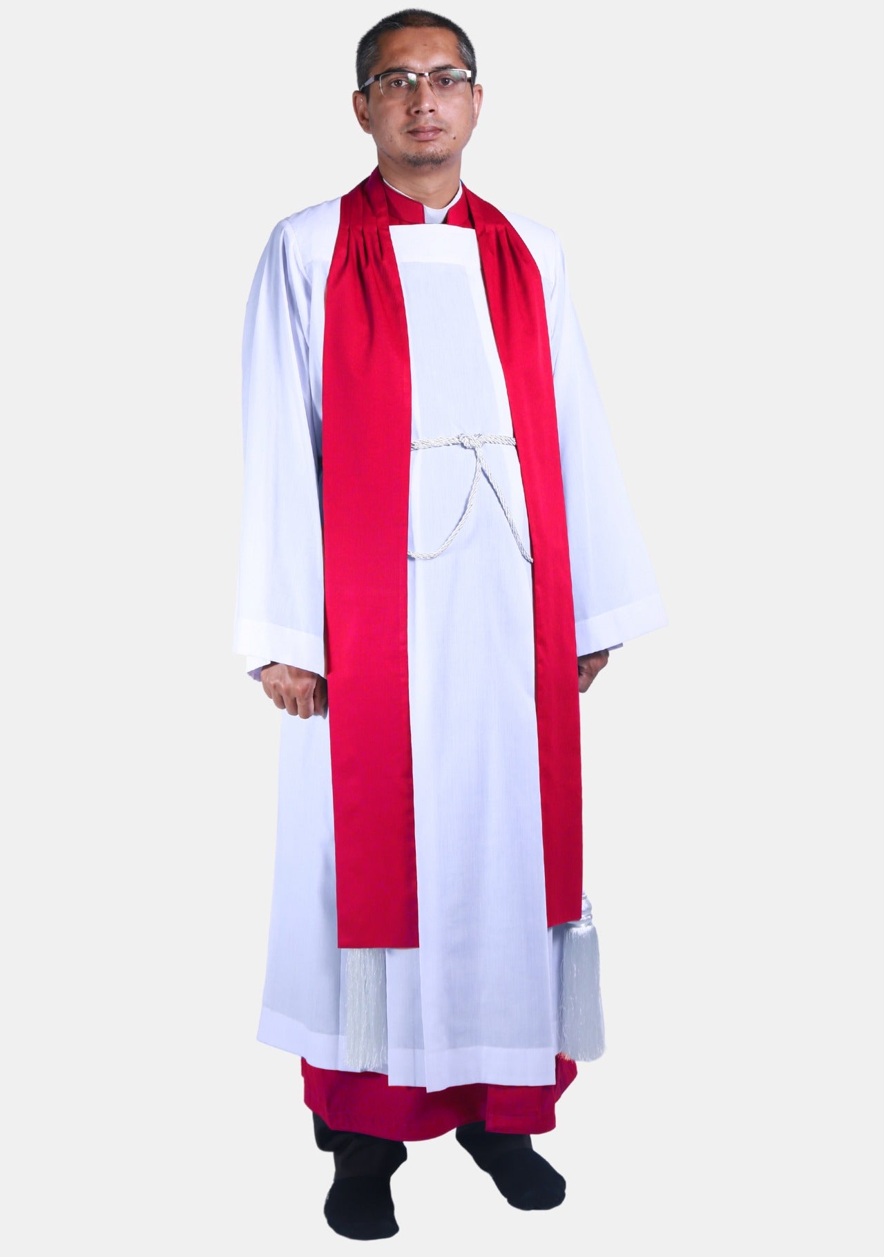 Red Clergy Stole 7 Inch for Men 5 Inch for Women – eClergys