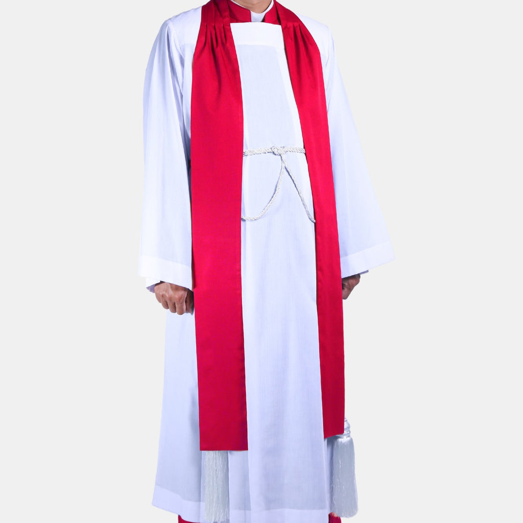 Red Clergy Stole 7 Inch for Men 5 Inch for Women – eClergys