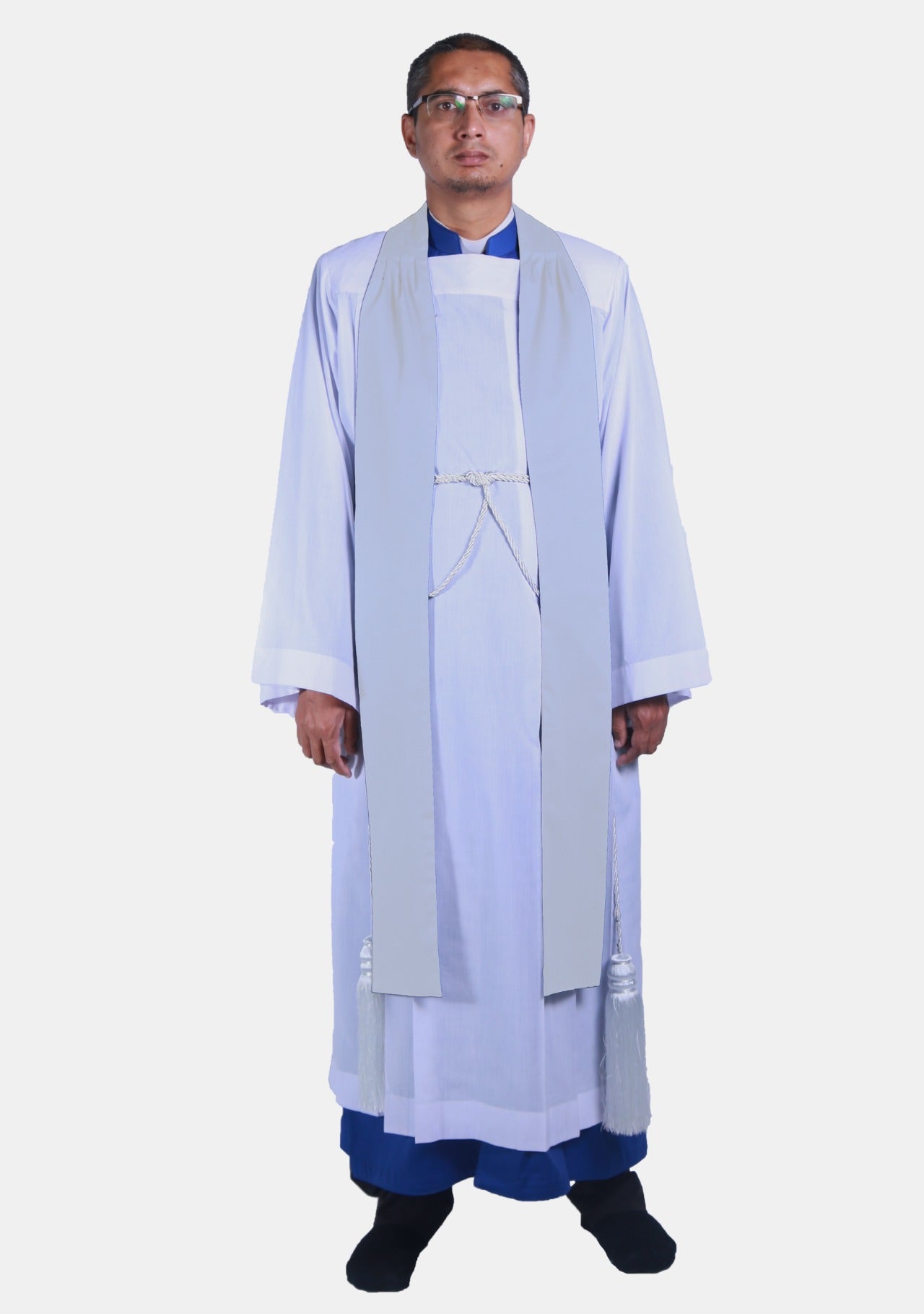 Clerical Stole White Durable Soft Fabric for Ceremonies – eClergys