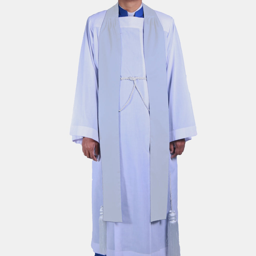 Clerical Stole White Durable Soft Fabric for Ceremonies – eClergys