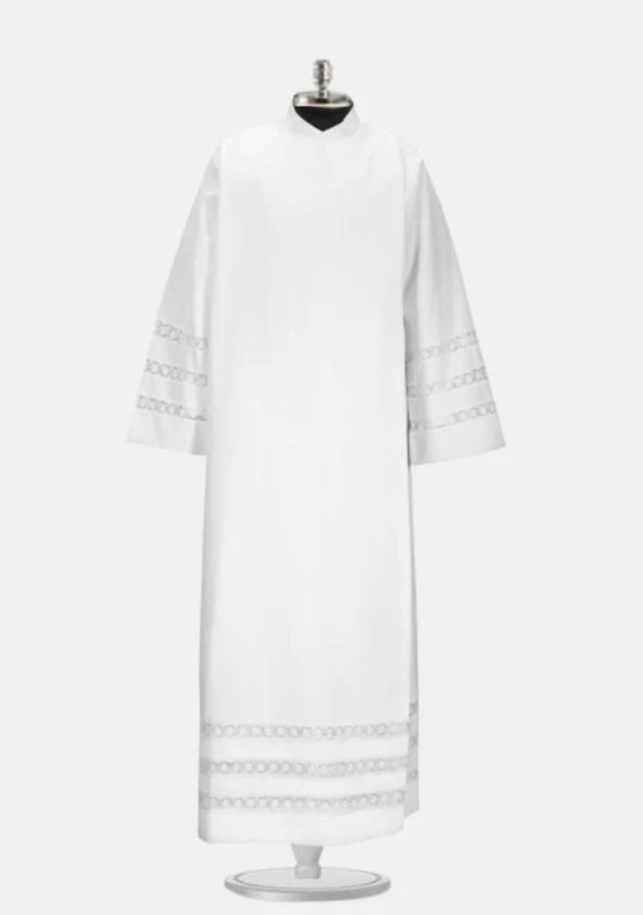 Lace Alb for Women with Velcro Neckline and Zipper – eClergys