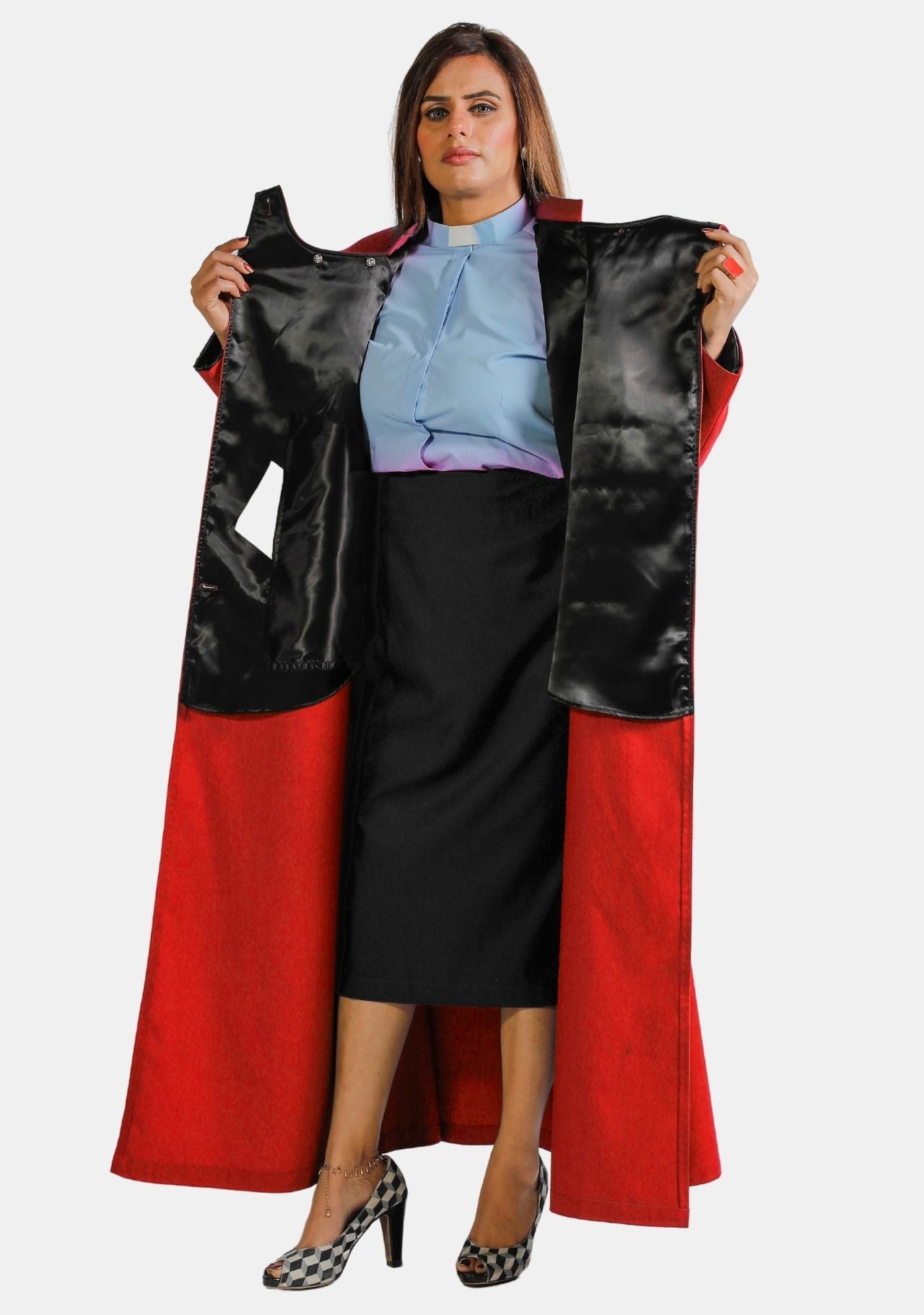 Red Anglican Cassock in Tropical Fabric | eClergy's Female Cassock ...